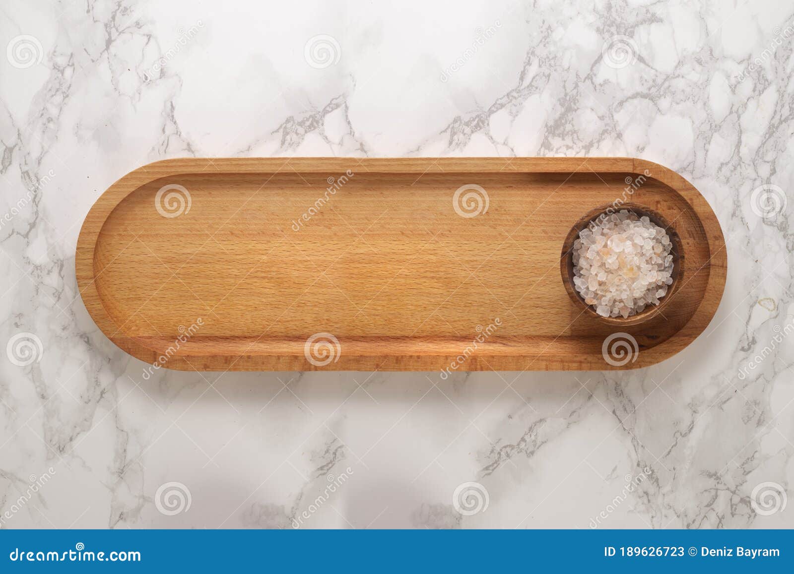 Himalayan Salt on Wooden Presentation Board Stock Image - Image of ...