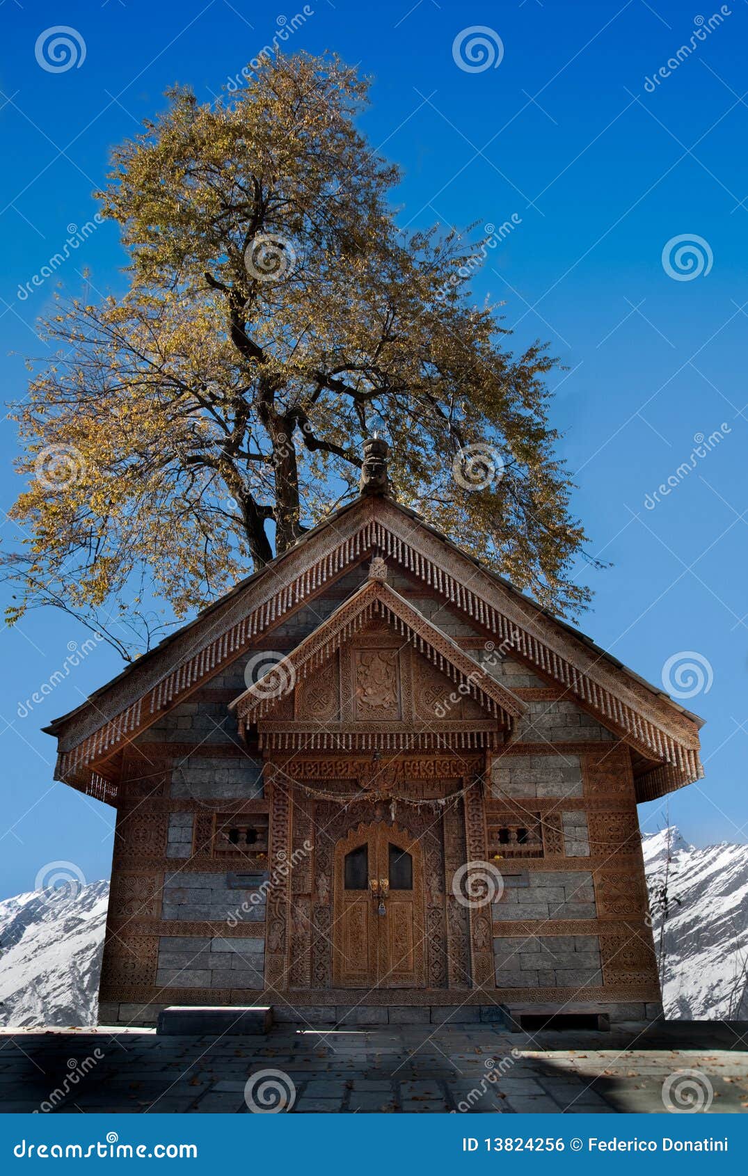 Himalayan temple stock photo. Image of mountains, trees - 13824256