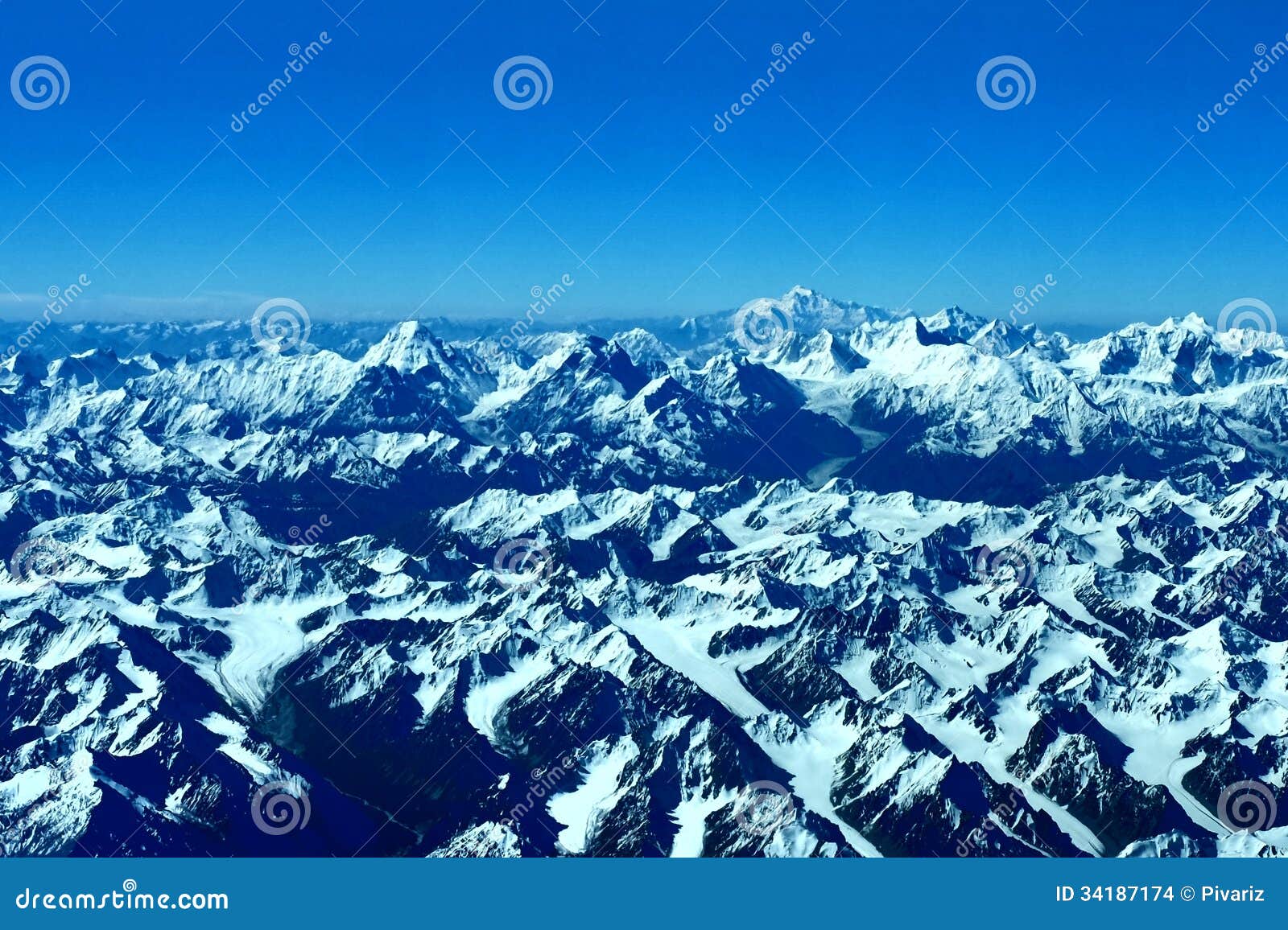 The himalayas and the k2 stock photo. Image of aerial - 34187174