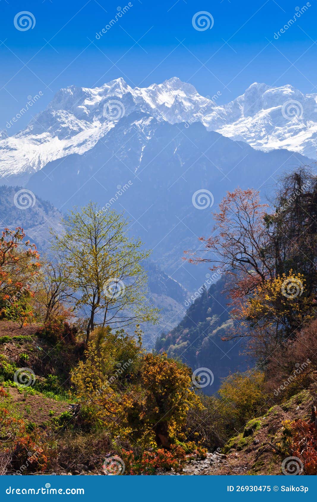 Himalayas landscape, Nepal stock image. Image of conservation - 26930475