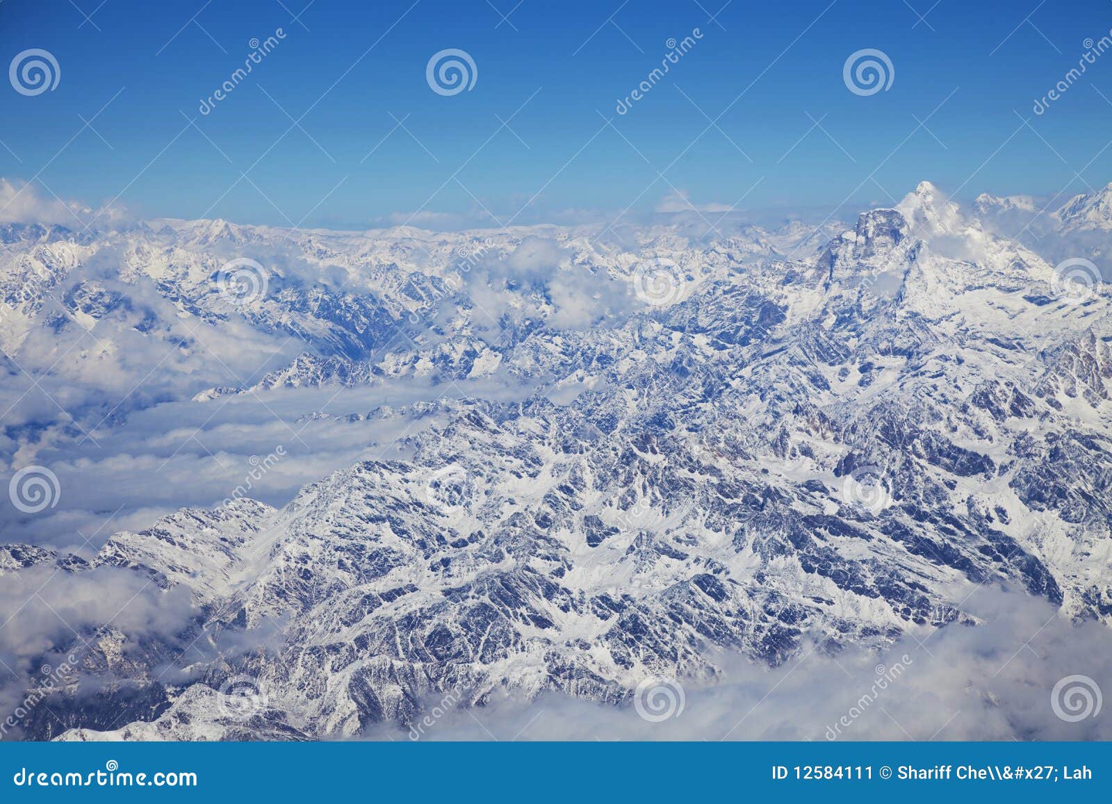 Himalayas Mountain Range From Sarangkot Hill, Nepal Royalty-Free Stock ...