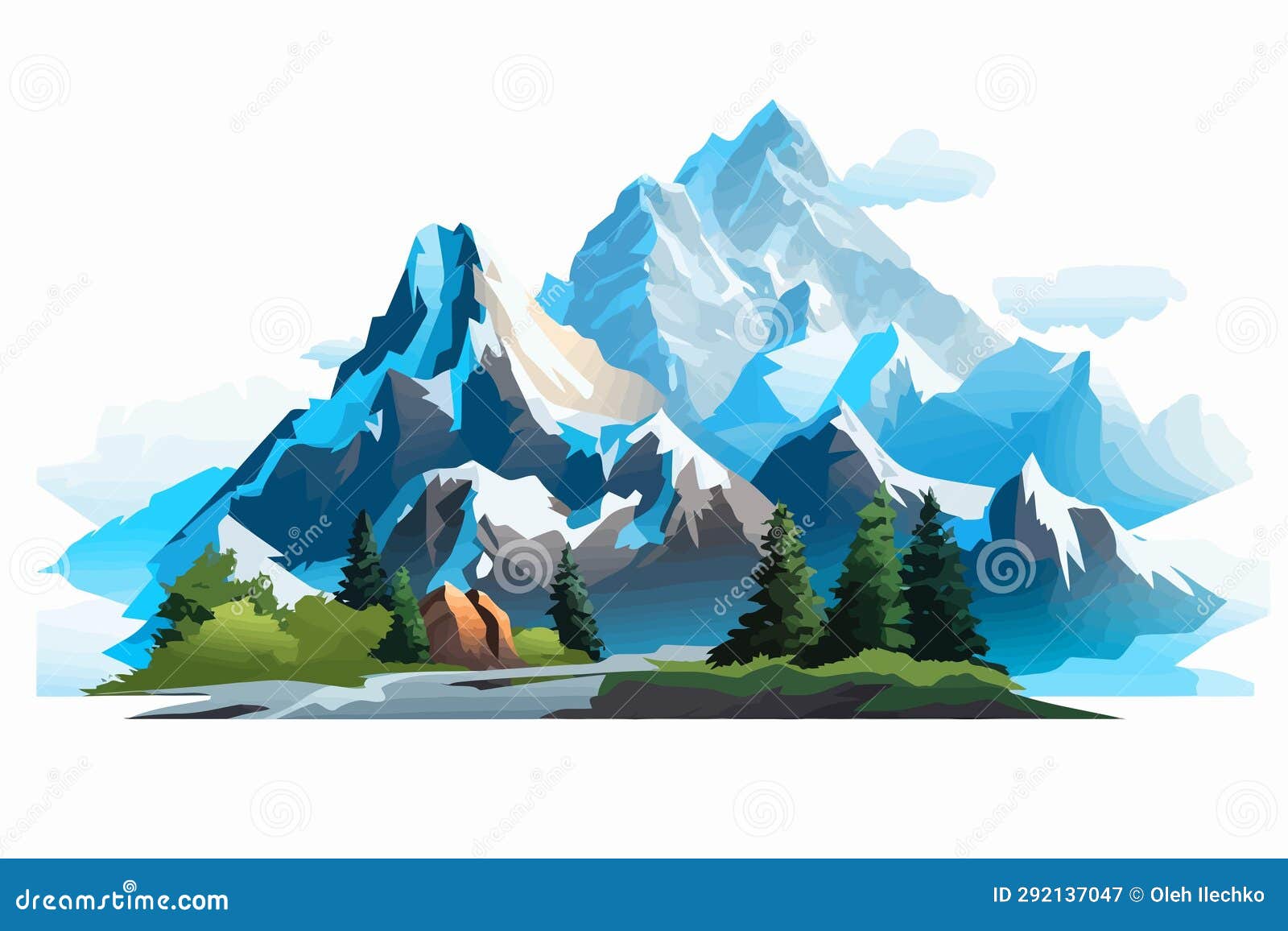 Himalayas Vector Flat Minimalistic Isolated Vector Style Illustration ...