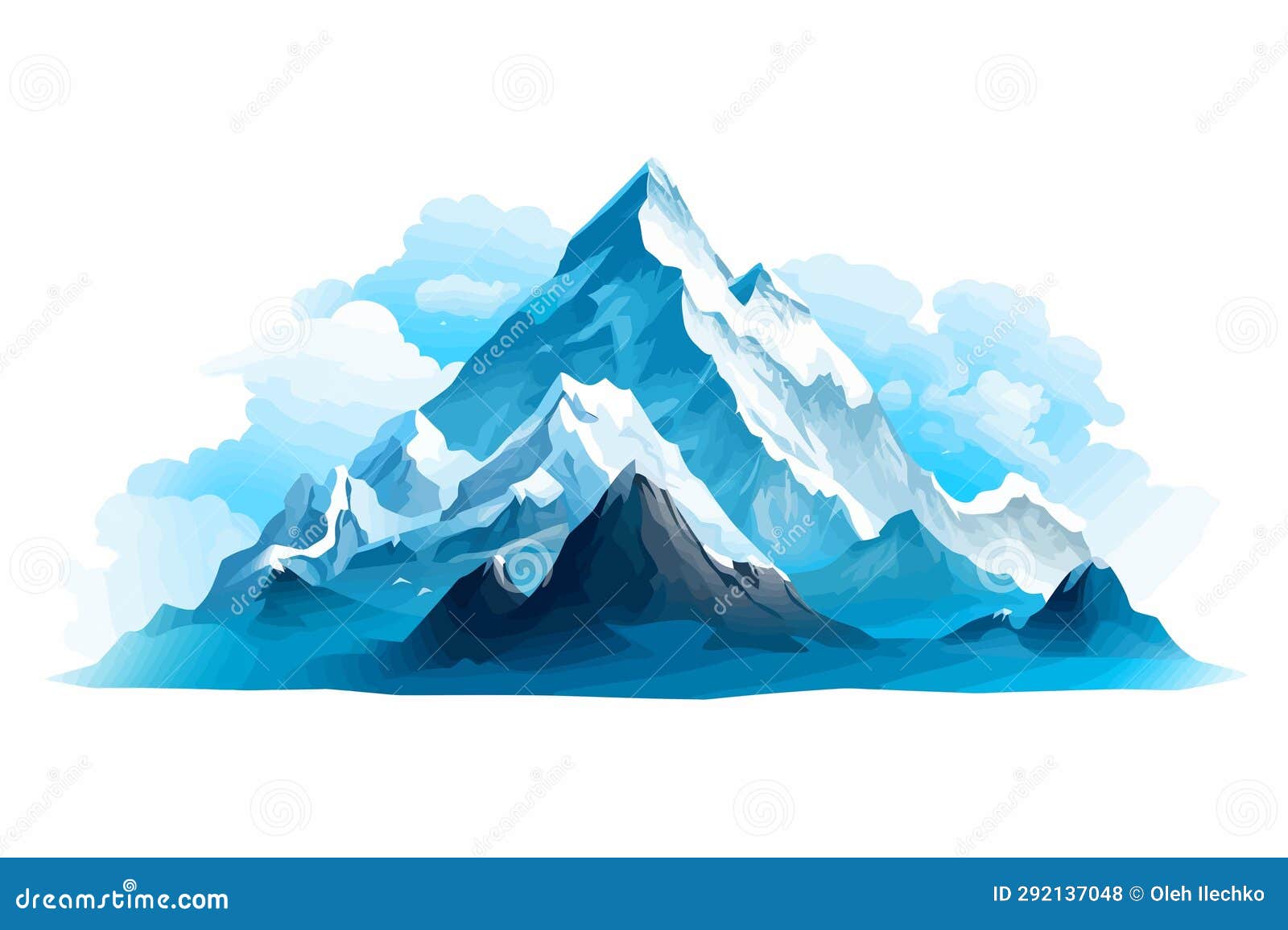 Himalayas Vector Flat Minimalistic Isolated Vector Style Illustration ...