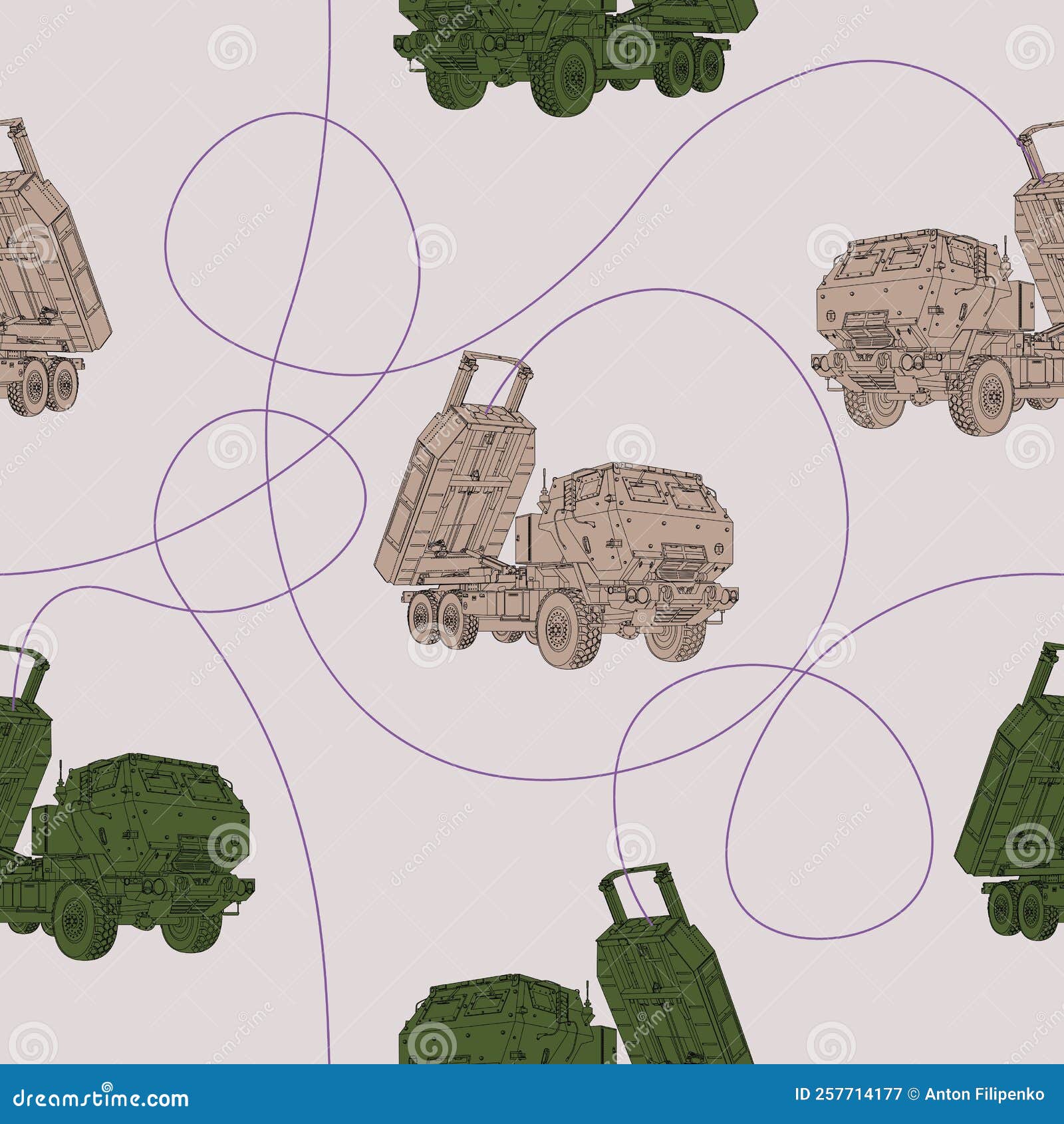 HIMARS with Strokes Pattern. Artillery Rocket System Stock Vector ...