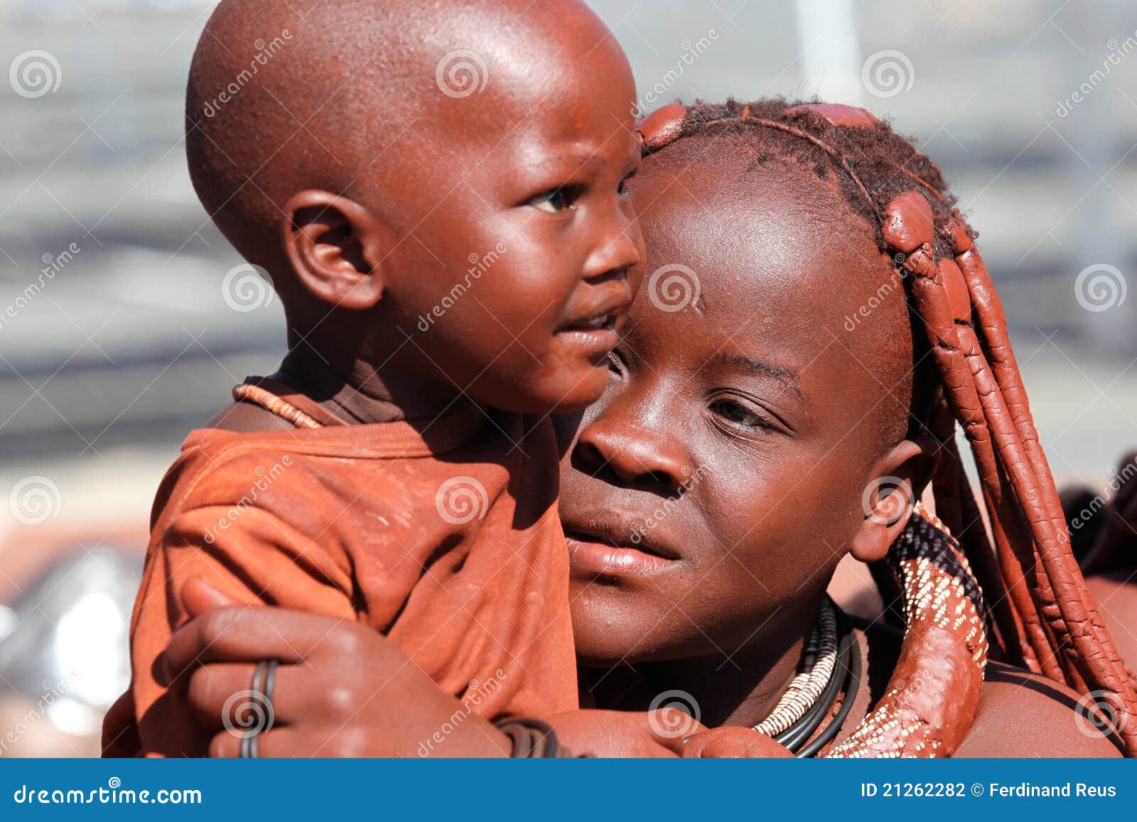 Himba family in Namibia editorial photography. Image of braid - 21262282