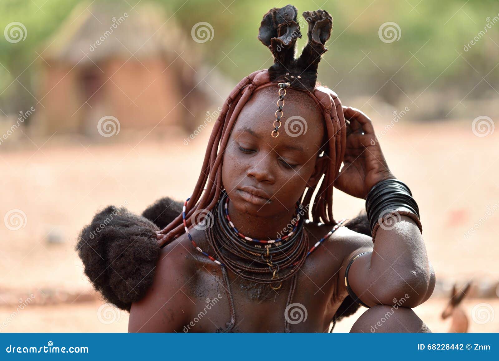 Himba Girl Portrait Namibia Editorial Photography Image 68228442