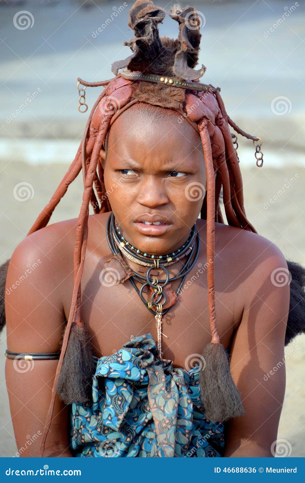 Himba stam redaktionell bild. Bild av uttryck, härlig - 46688636
