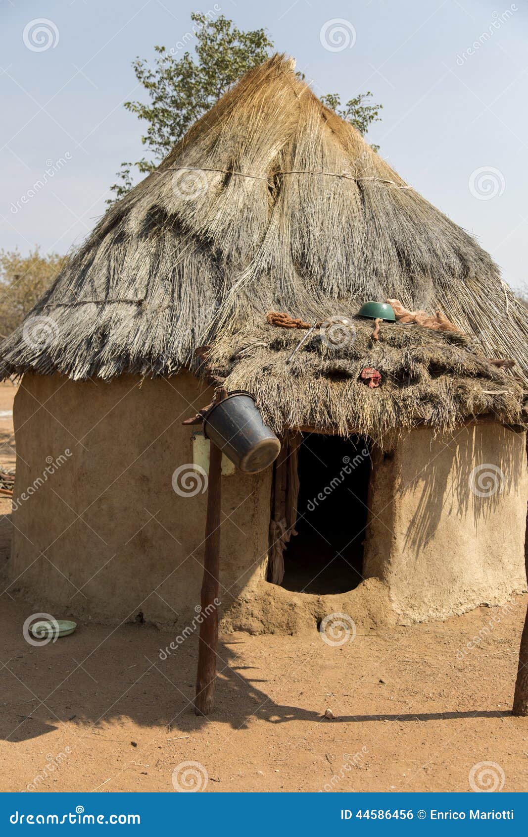 Himba village in Namibia stock photo. Image of tropical - 44586456