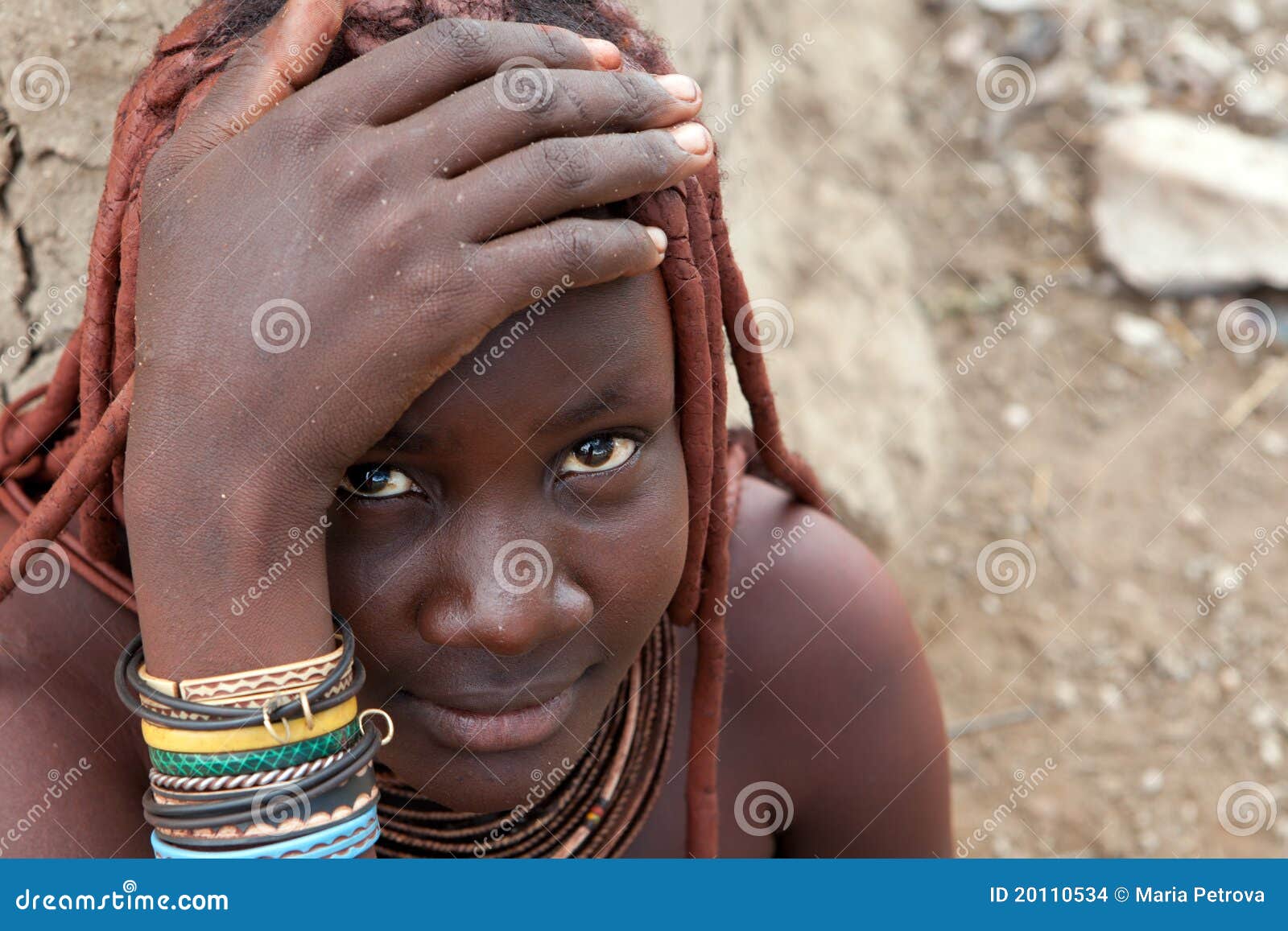 Himba woman in Namibia editorial stock image. Image of nomadic - 20110534