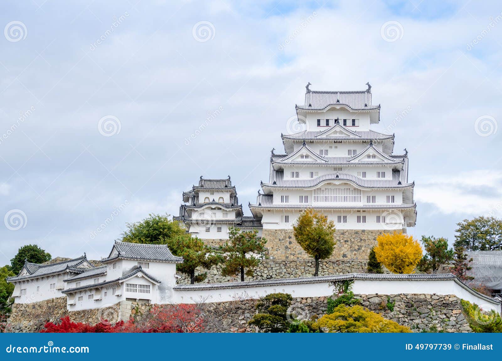 Himeji Castle in Japan stock image. Image of cloud, osaka - 49797739