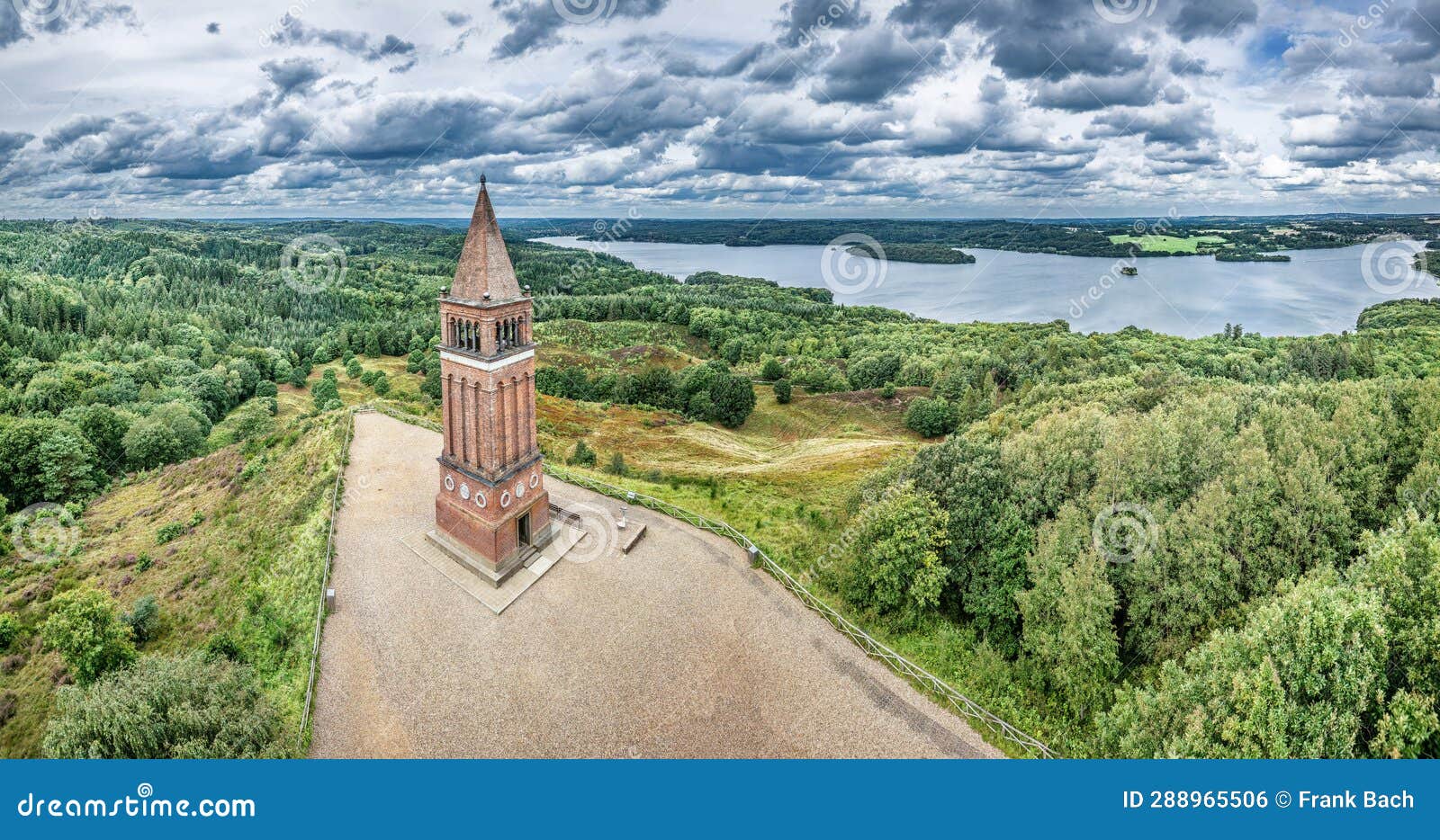 Himmelbjerget Tower, One of the Highest, Places in Denmark Stock Photo ...