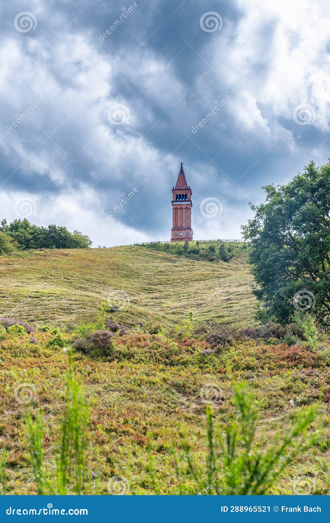 Himmelbjerget Tower, One of the Highest, Places in Denmark Stock Image ...