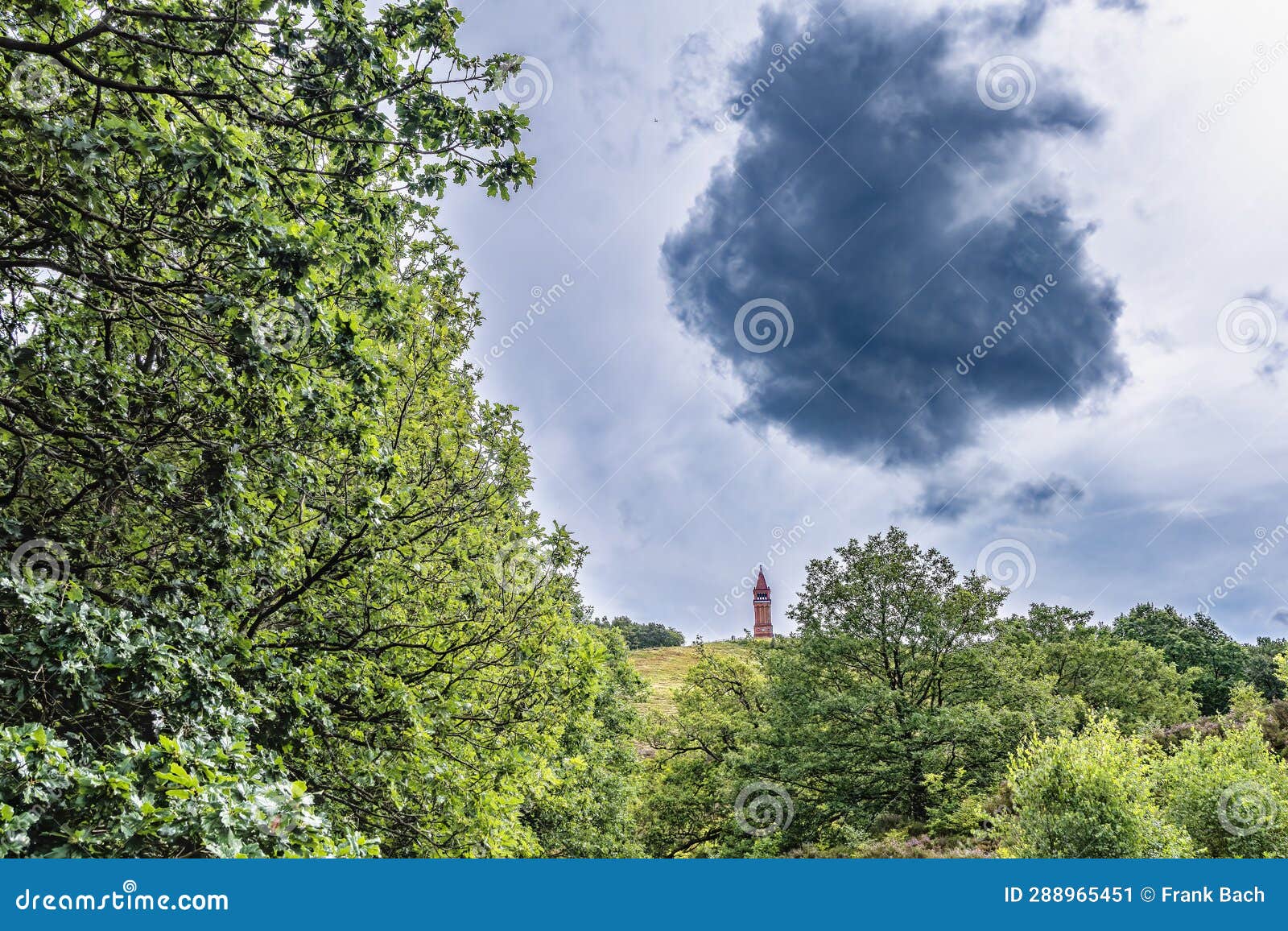 Himmelbjerget Tower, One of the Highest, Places in Denmark Stock Image ...
