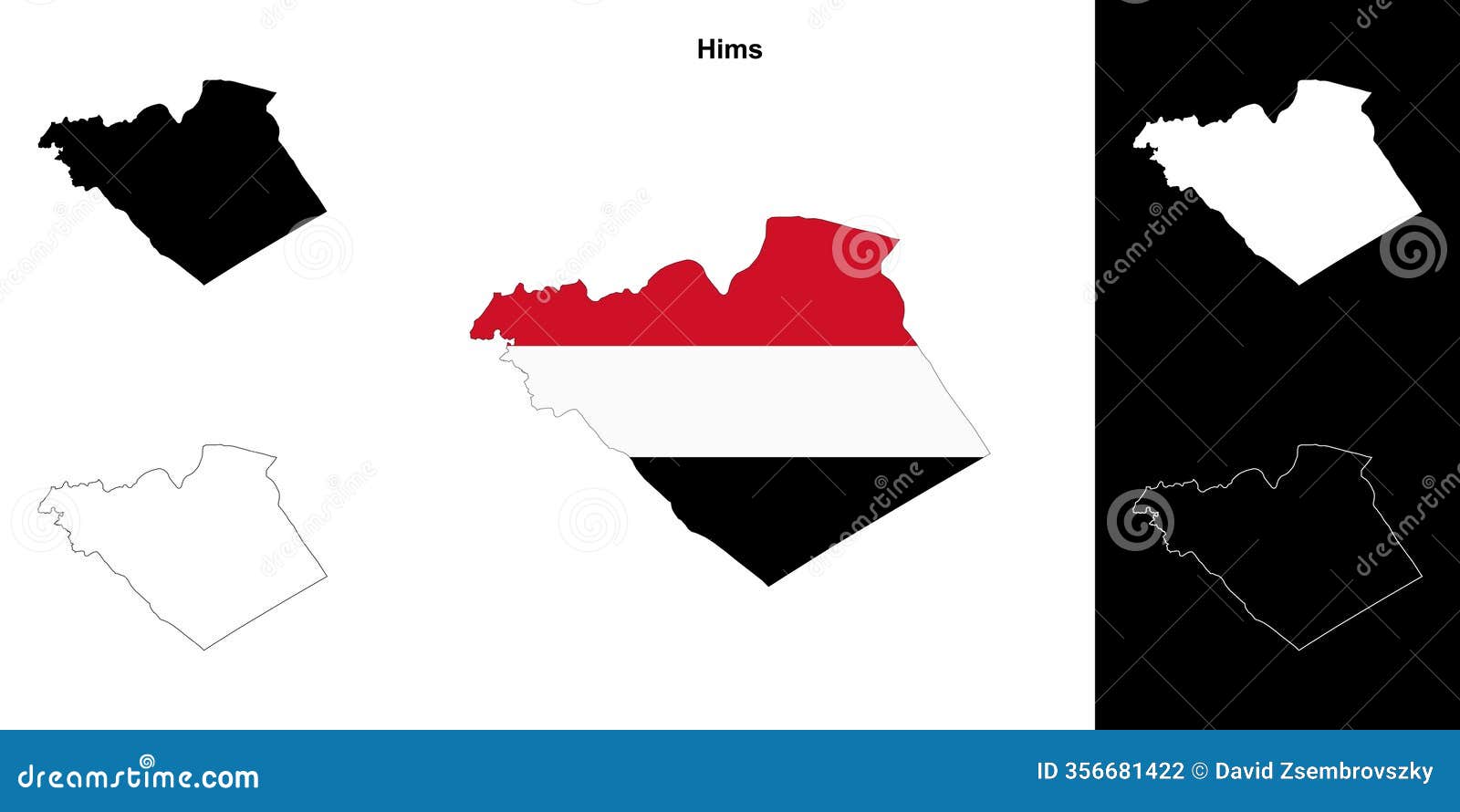 Homs Governorate Governorates Of Syria, Syrian Arab Republic Map Vector ...