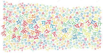 Hindi Alphabet Texture Background Stock Illustration - Illustration of ...