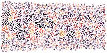 Hindi Alphabet Texture Background Stock Illustration - Illustration of ...