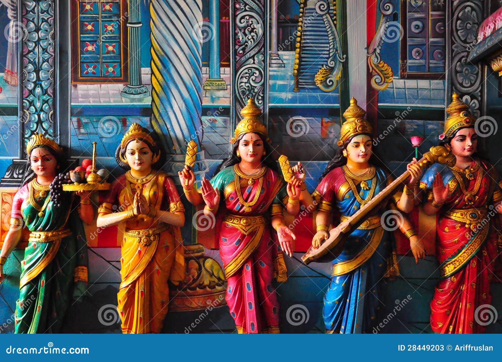 Hindische Deva Carvings Und Lack. Redaktionelles Stockfoto - Bild von ...