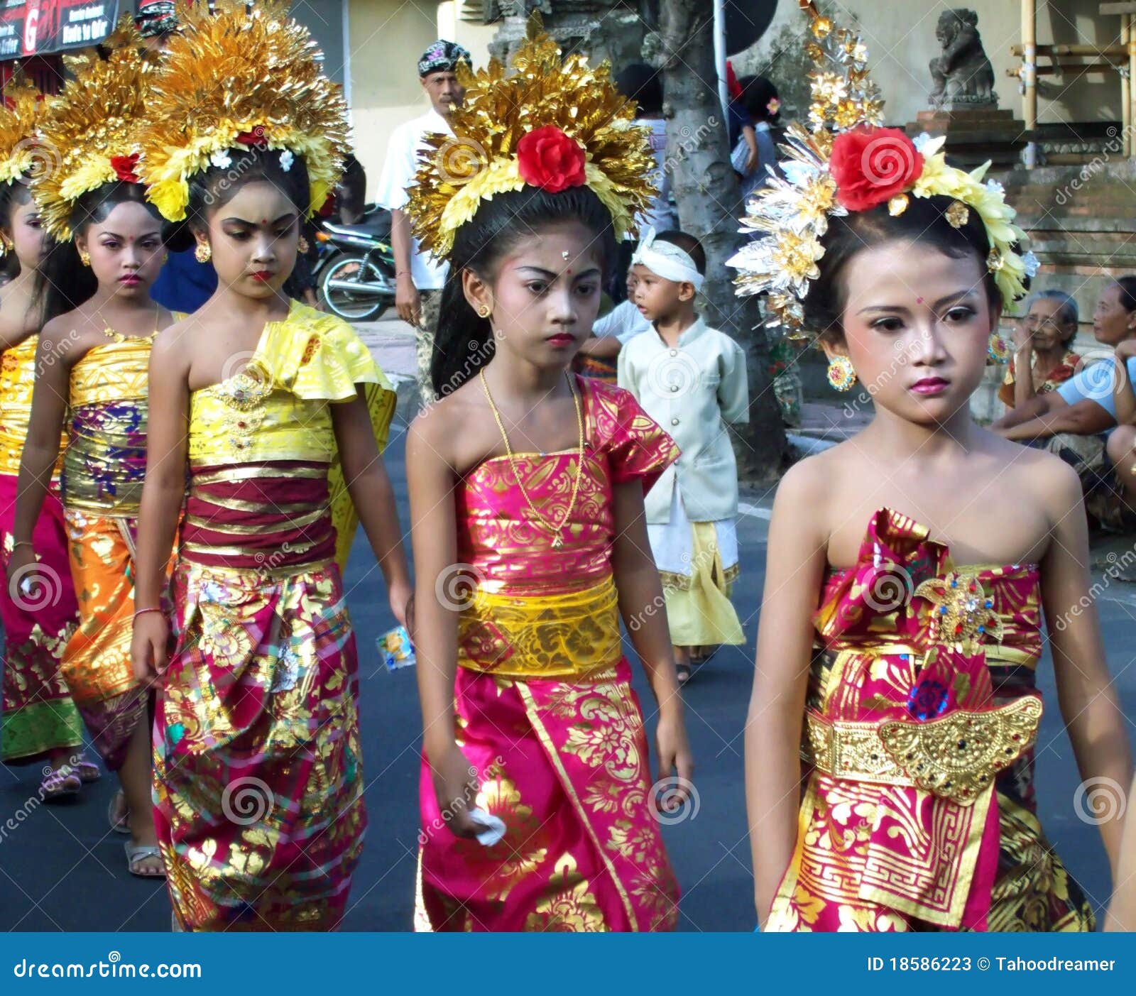 Hindu Ceremony on the Streets of Ubud Editorial Stock Photo - Image of ...