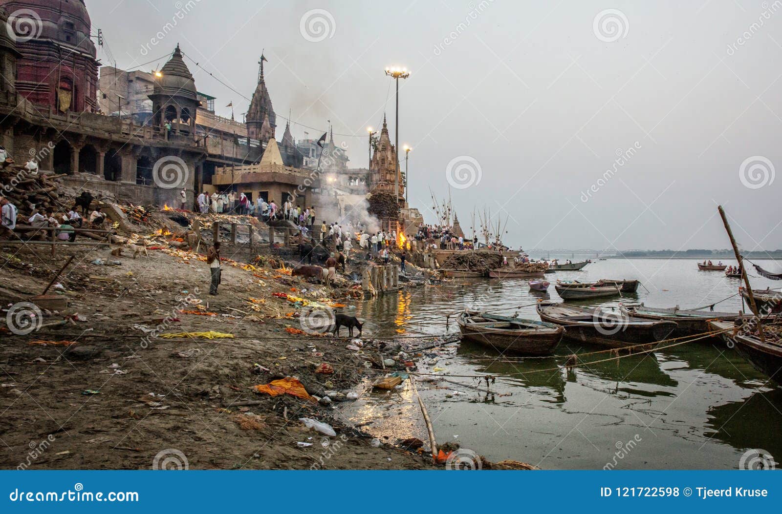 Hindu Cremation Ceremony at Manikarnika Ghat on Banks of Holy Ganges ... Hindu Cremation Ceremony at Manikarnika Ghat on Banks of Holy Ganges ...