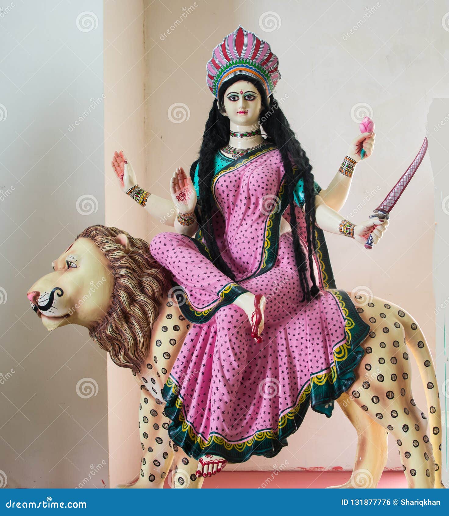 Hindu Deity Devi Katyayani Idol Editorial Photo - Image of rider ...