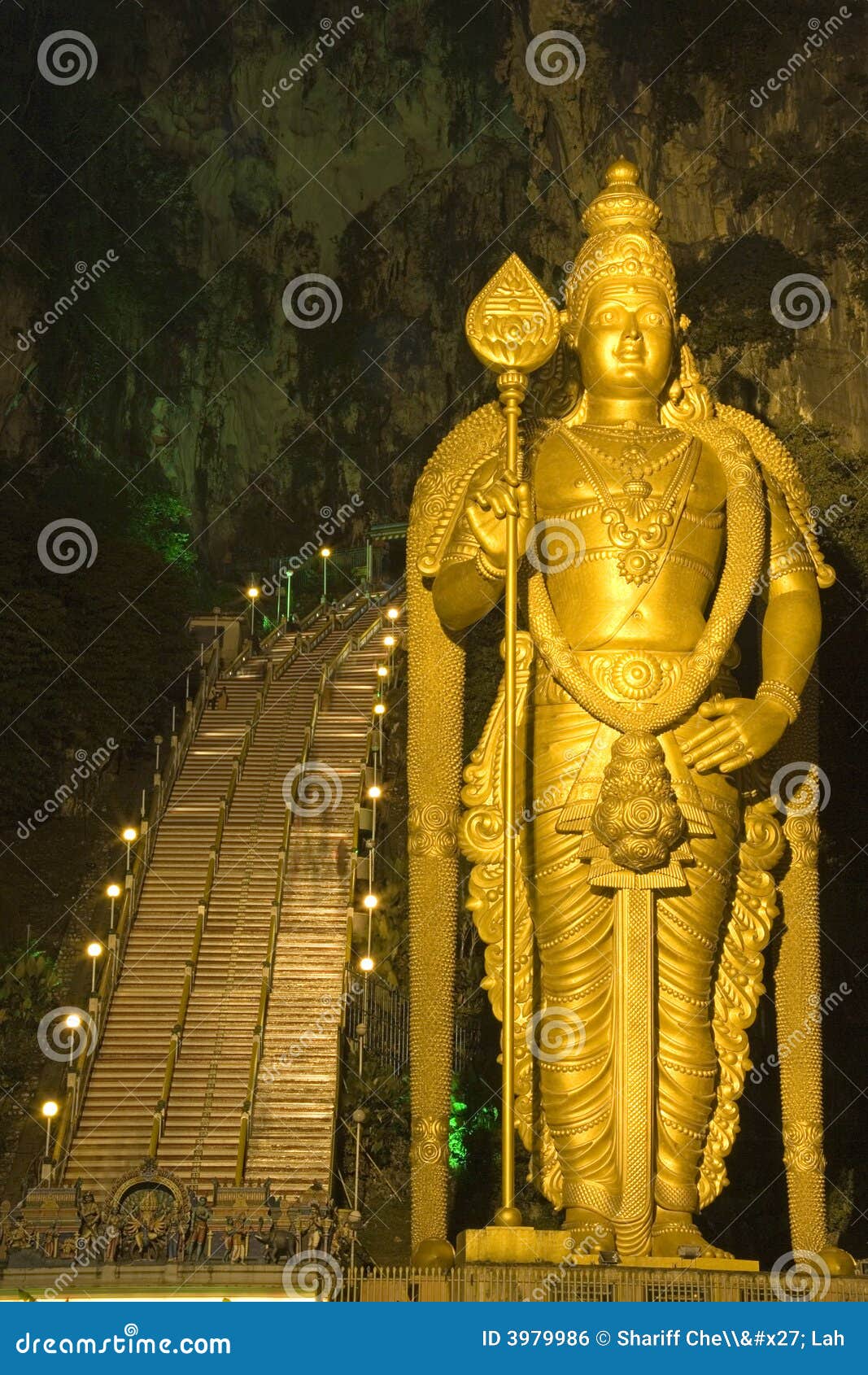 Hindu Deity at Night stock photo. Image of culture, carve - 3979986
