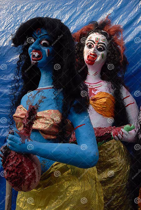 Hindu Devil Idol stock photo. Image of hinduism, asia - 16933608