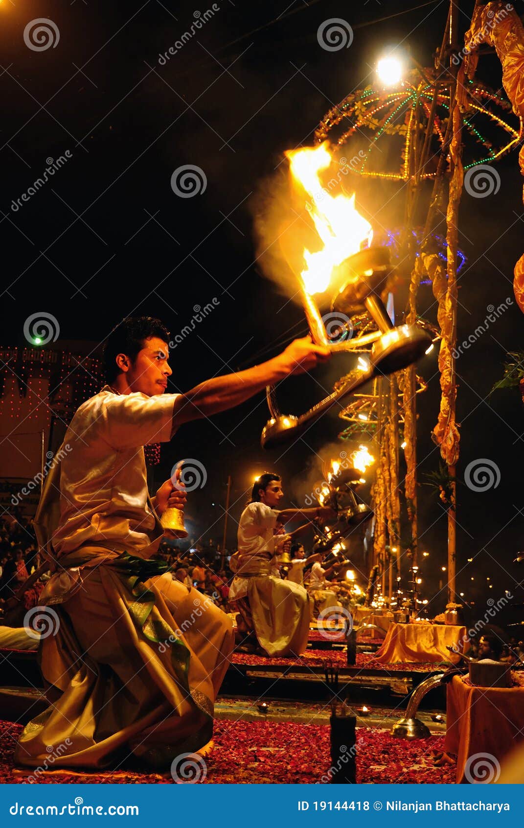 The Fire Ritual Rite At An Indigenous Community Event In Australia, A ...