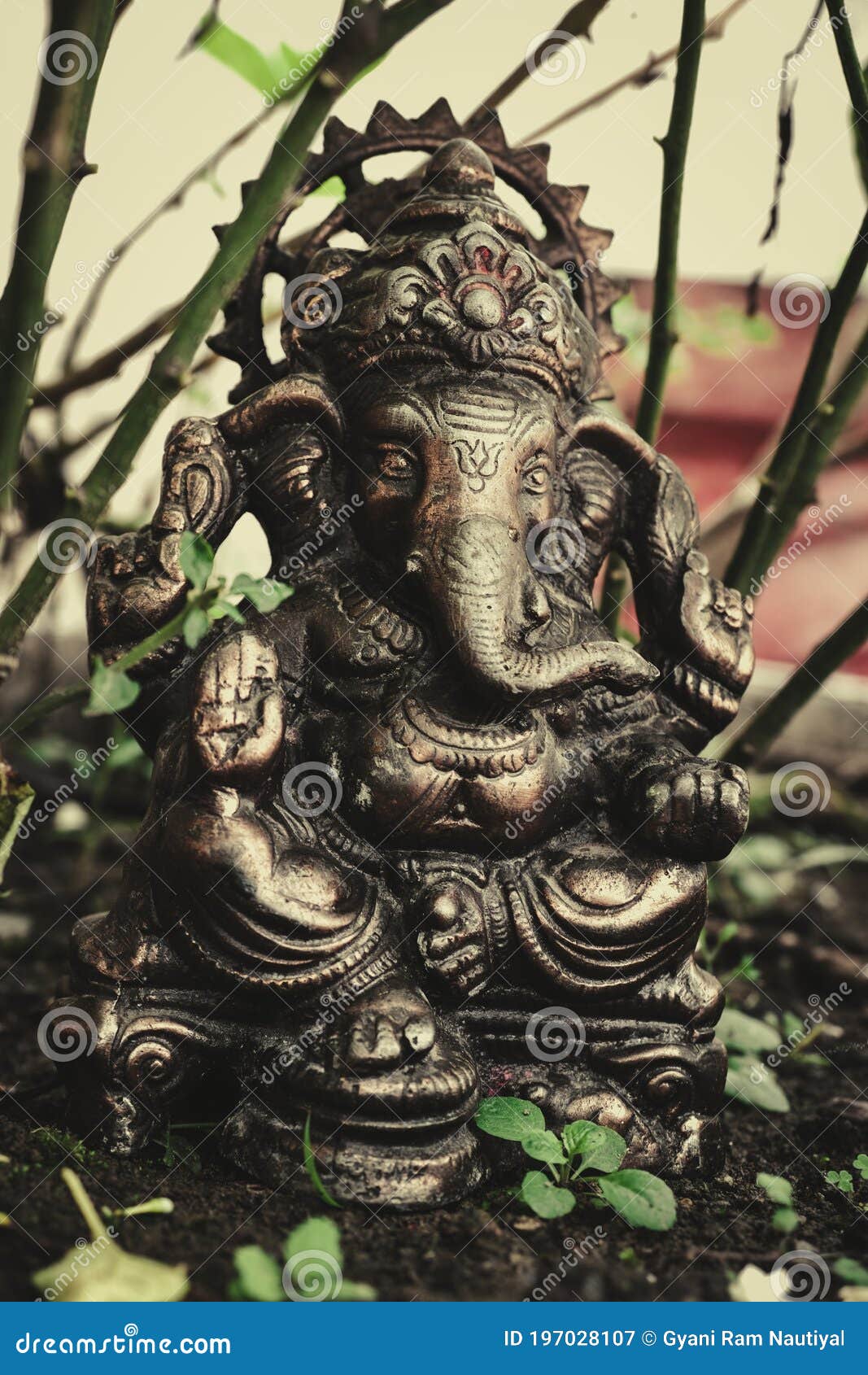 Hindu God Ganesh Isolated on White with Clipping Path . Stock Image ...