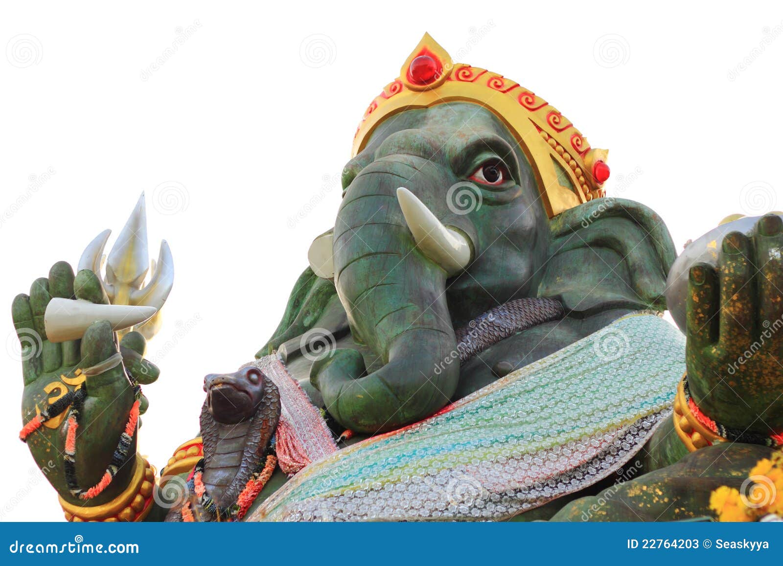 Hindu God, Ganesh Statue in Thailand Stock Image - Image of devotion ...