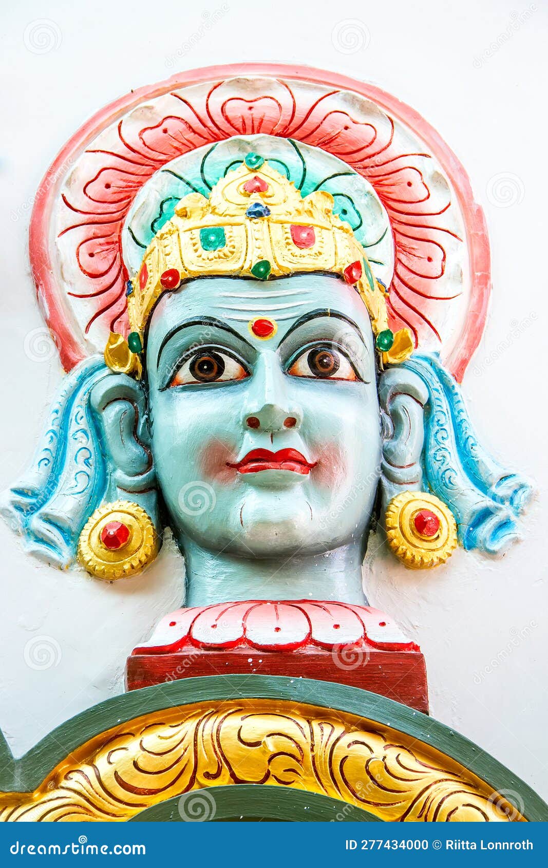 Hindu Goddess with a Blue Face Stock Photo - Image of colorful, colors ...