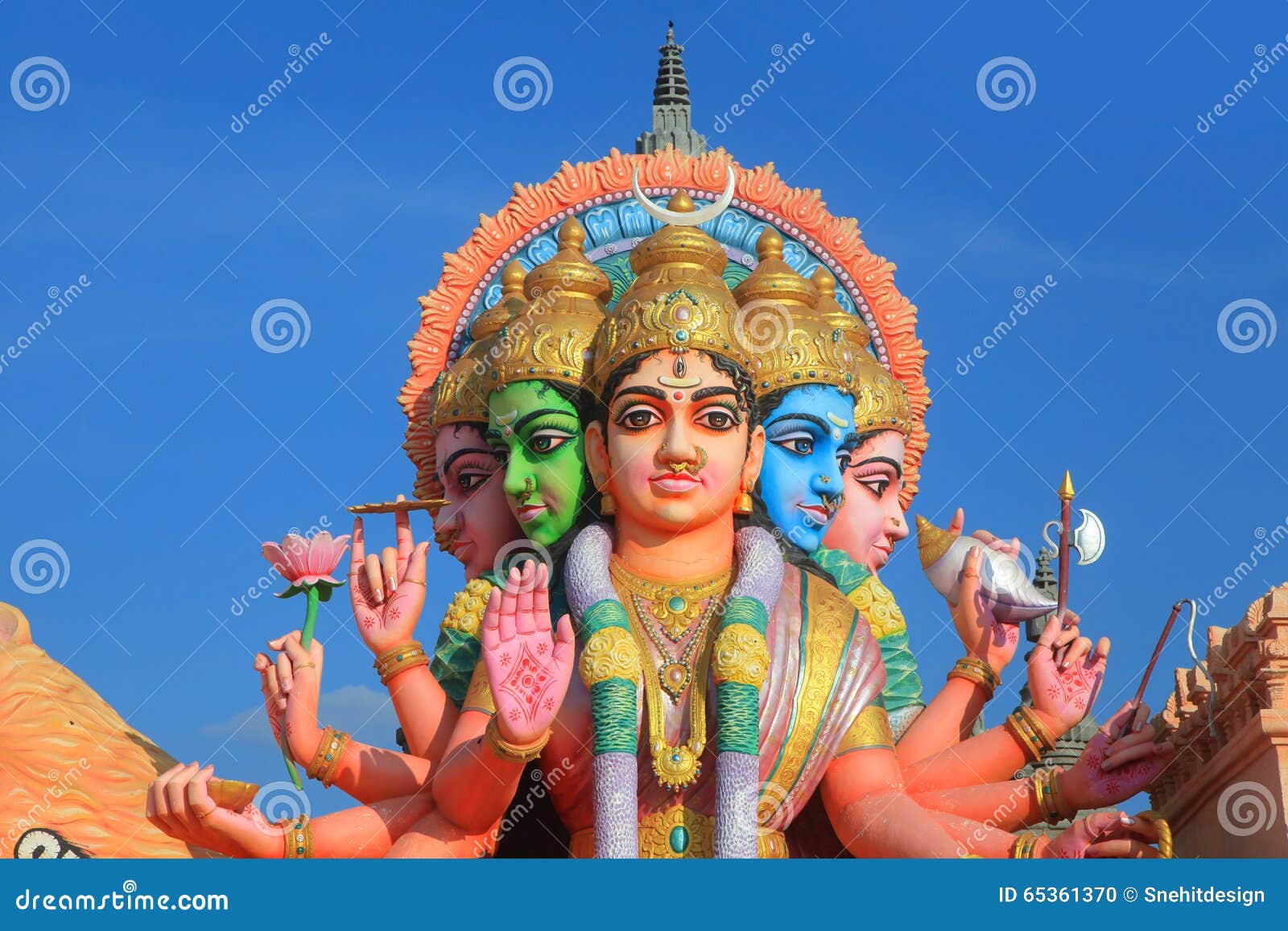 Hindu goddess stock photo. Image of durga, event, durgotsava - 65361370
