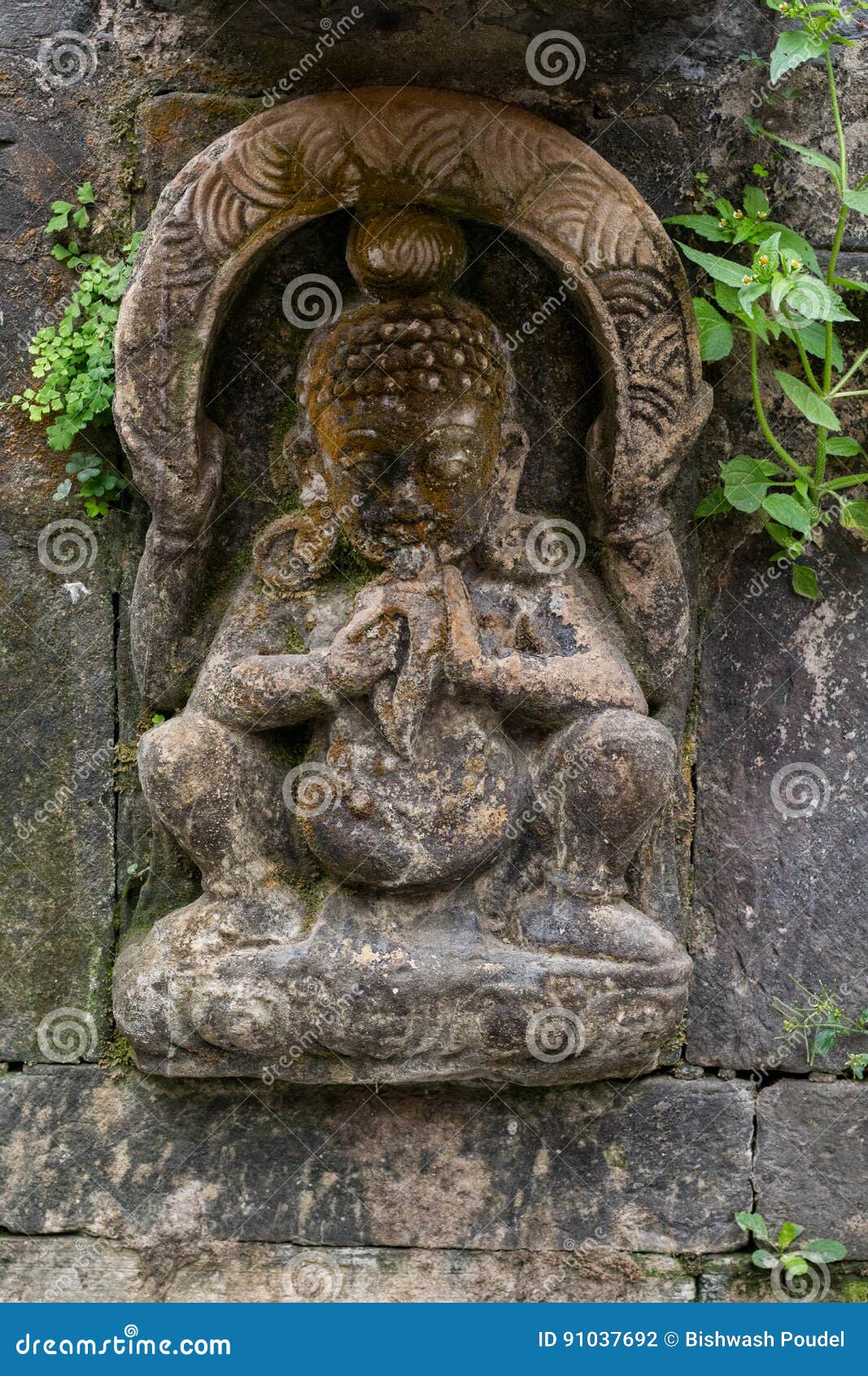 Hindu Goddess Statue stock photo. Image of patan, stone - 91037692