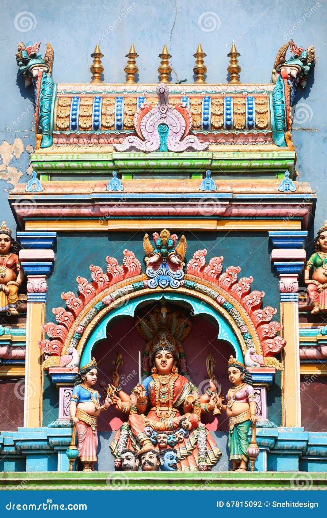 Hindu Goddess statue stock photo. Image of decorated - 67815092