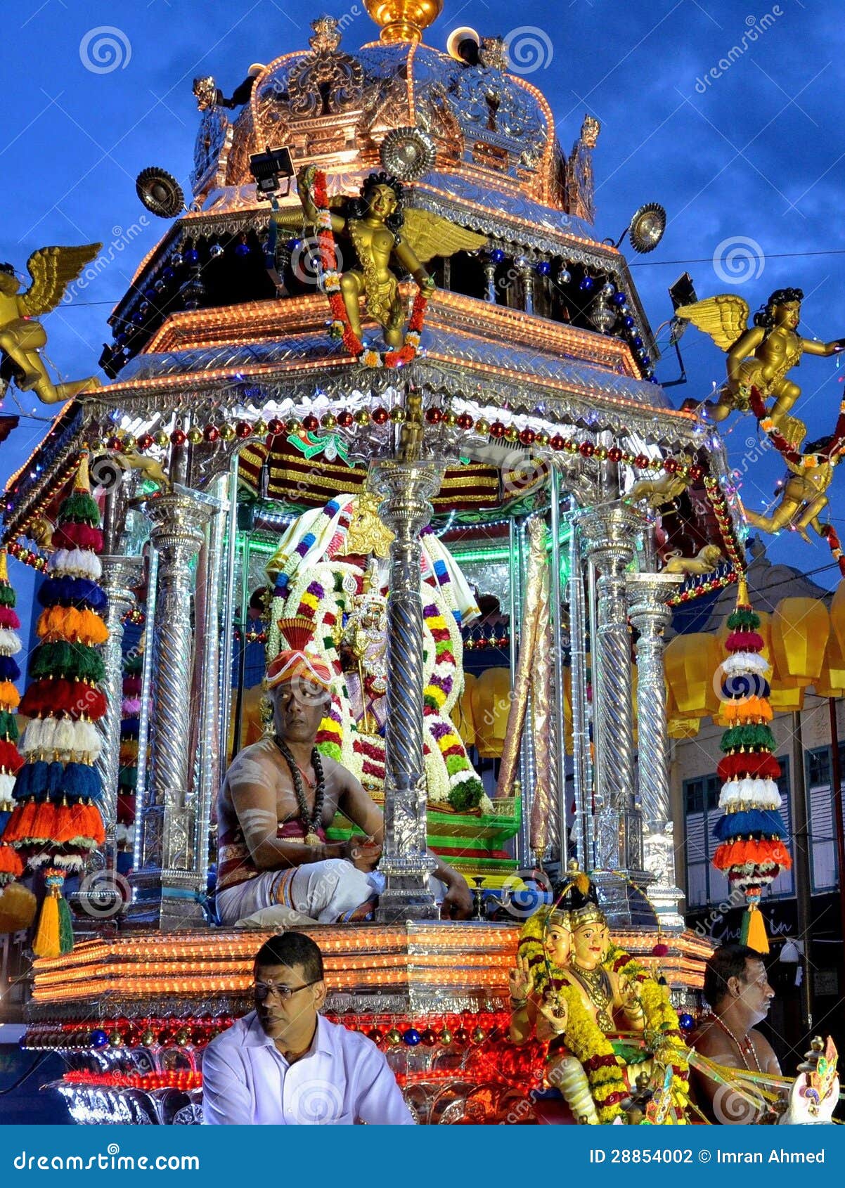 Hindu Holy Man on Decorated Palanquin Editorial Photography - Image of ...