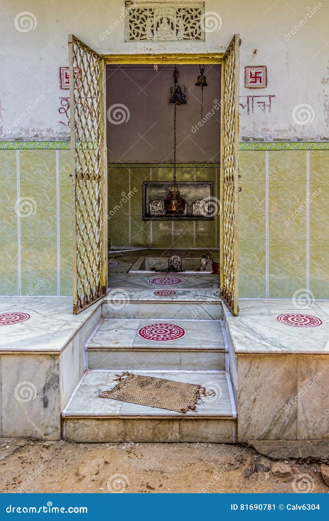 Hindu Home Temple-Agra India Stock Image - Image of worship, indian ...