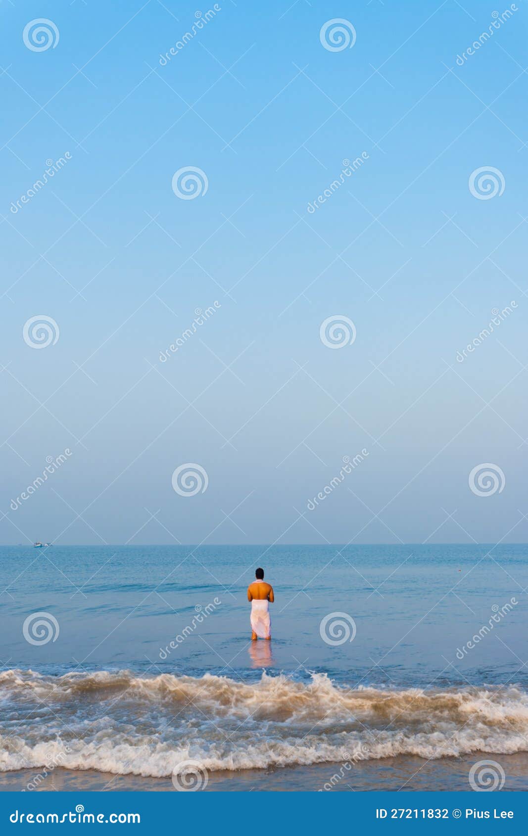 Man Stands Ocean Praying Stock Photos - Free & Royalty-Free Stock ...