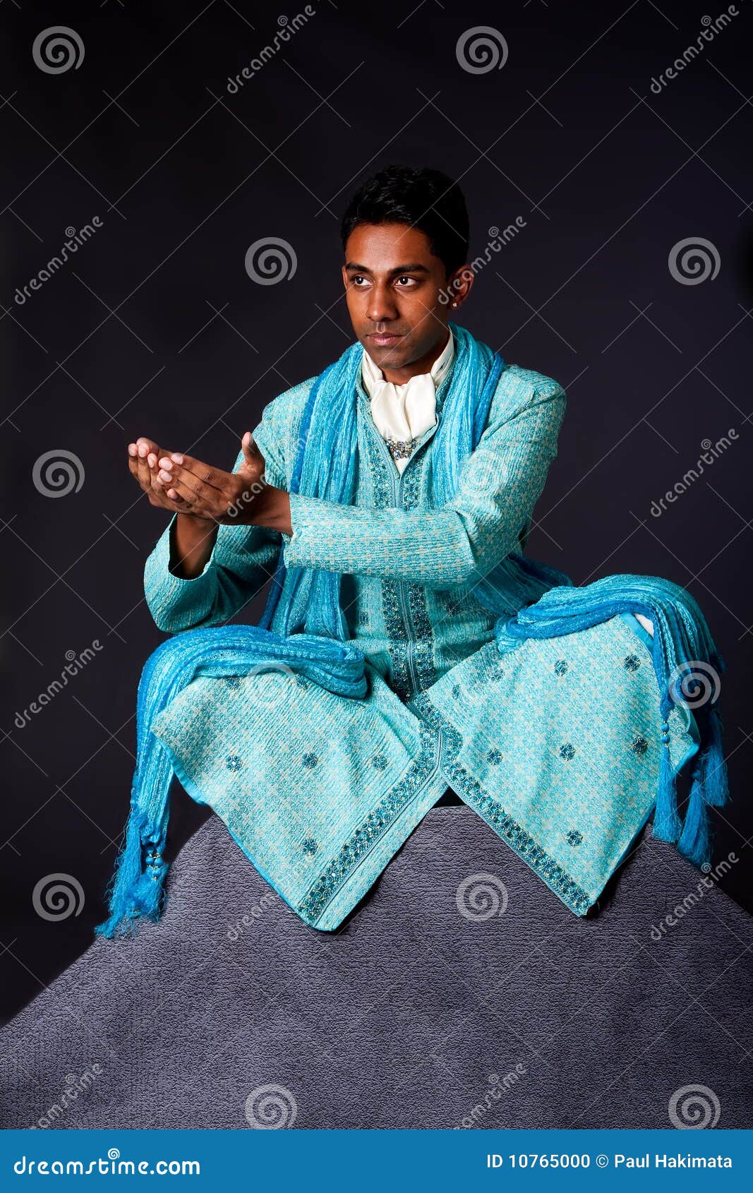 Hindu Man Sitting in Lotus Position Stock Photo - Image of hand, light ...