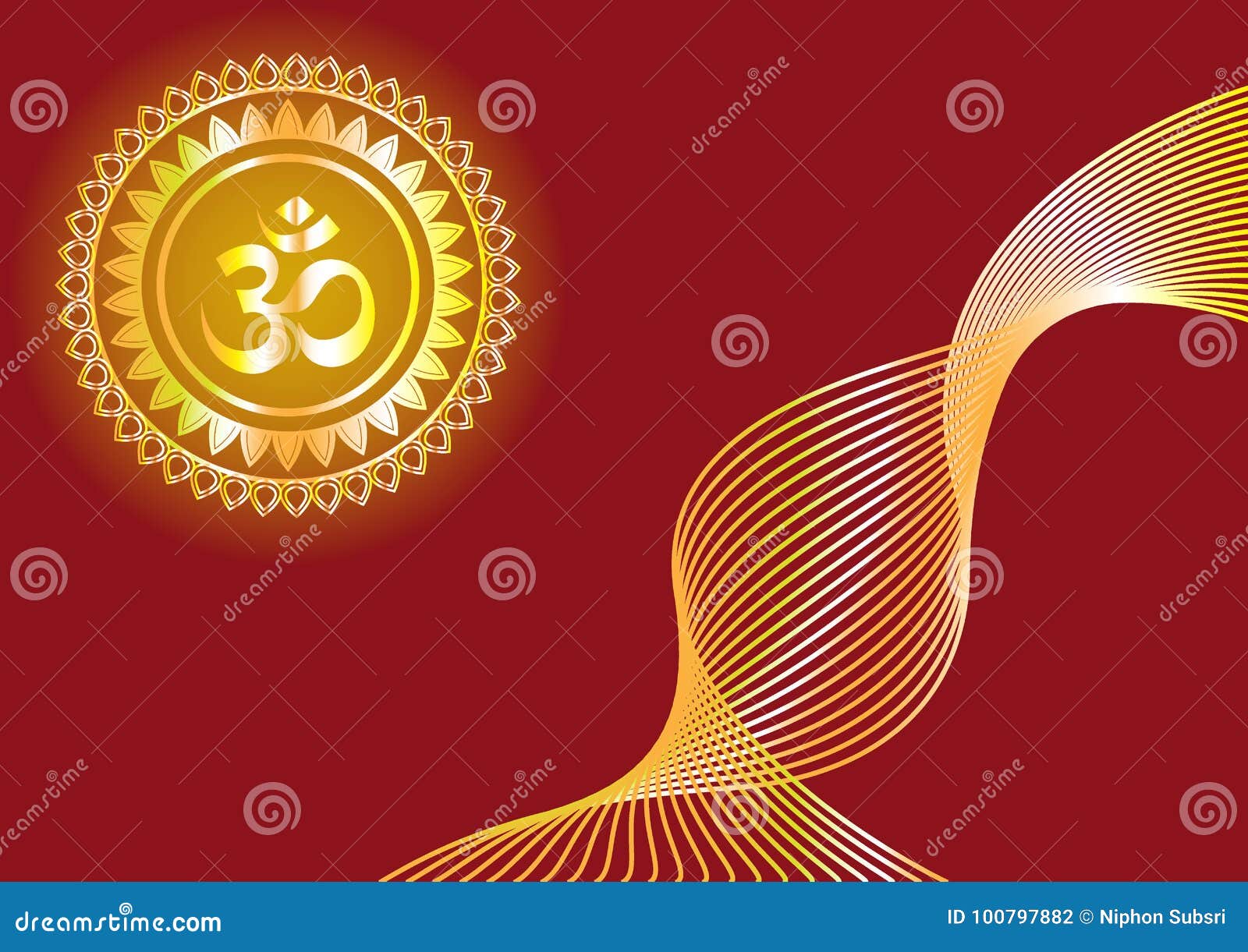 Hindu Mantra Writing `Shree` and `Aum` or `Om` Design Stock Vector ...