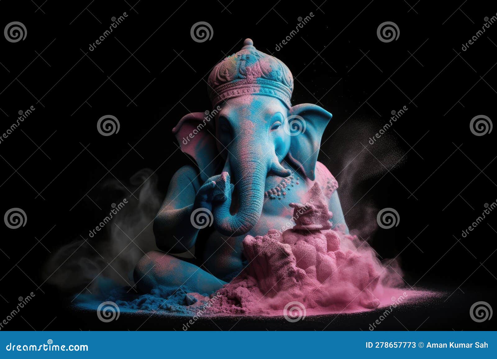 Hindu Mythology God Ganesh. Created with Generative AI Technology ...