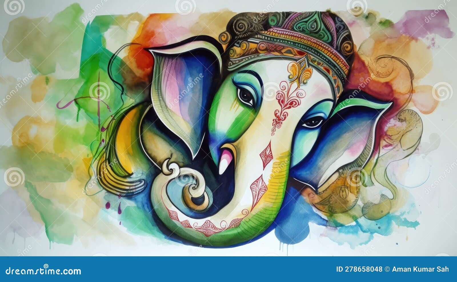 Hindu Mythology God Vishnu. Created With Technology. Vector ...