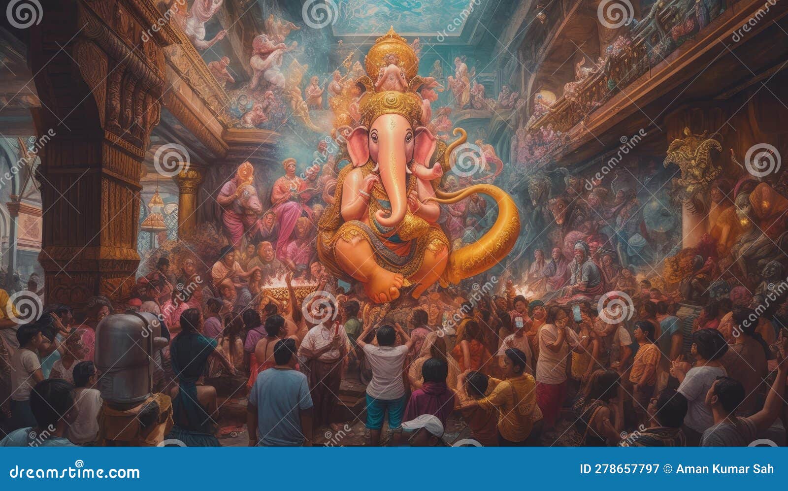 Hindu Mythology God Ganesh. Created with Generative AI Technology ... Hindu Mythology God Ganesh. Created with Generative AI Technology ...