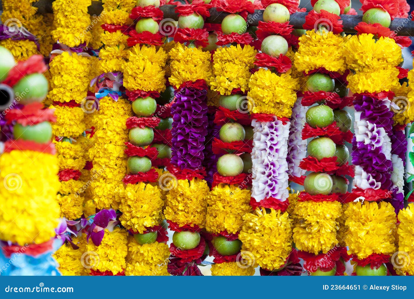 Hindu offerings stock image. Image of garlands, orchid - 23664651