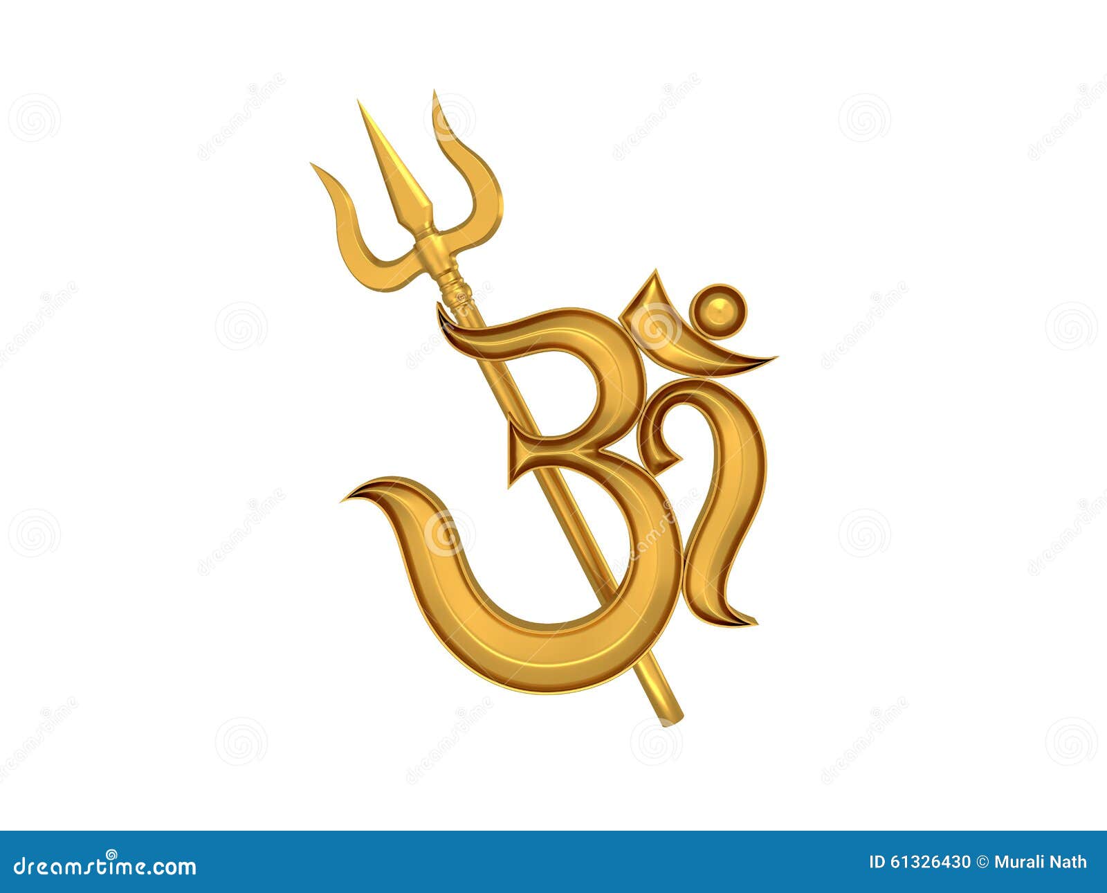 Hindu Om Icon with Trident stock illustration. Illustration of indian ...
