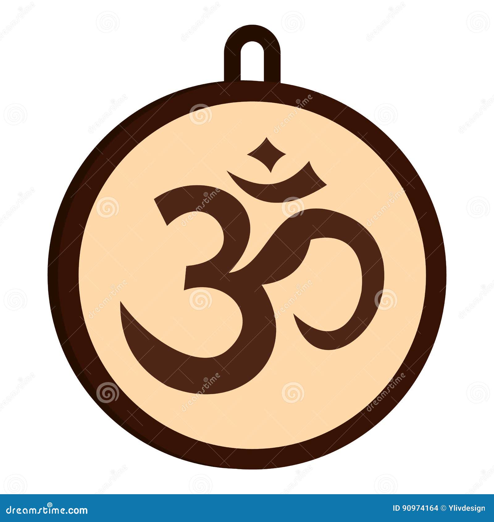 Hindu Om Symbol Icon Isolated Stock Vector - Illustration of oriental ...