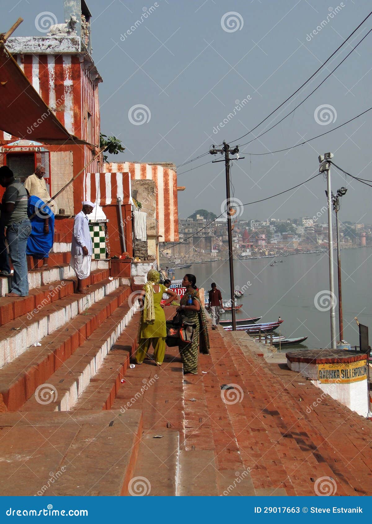 Hindu Pilgrims Climb the Steps of a Shiva Temple Editorial Stock Photo ...