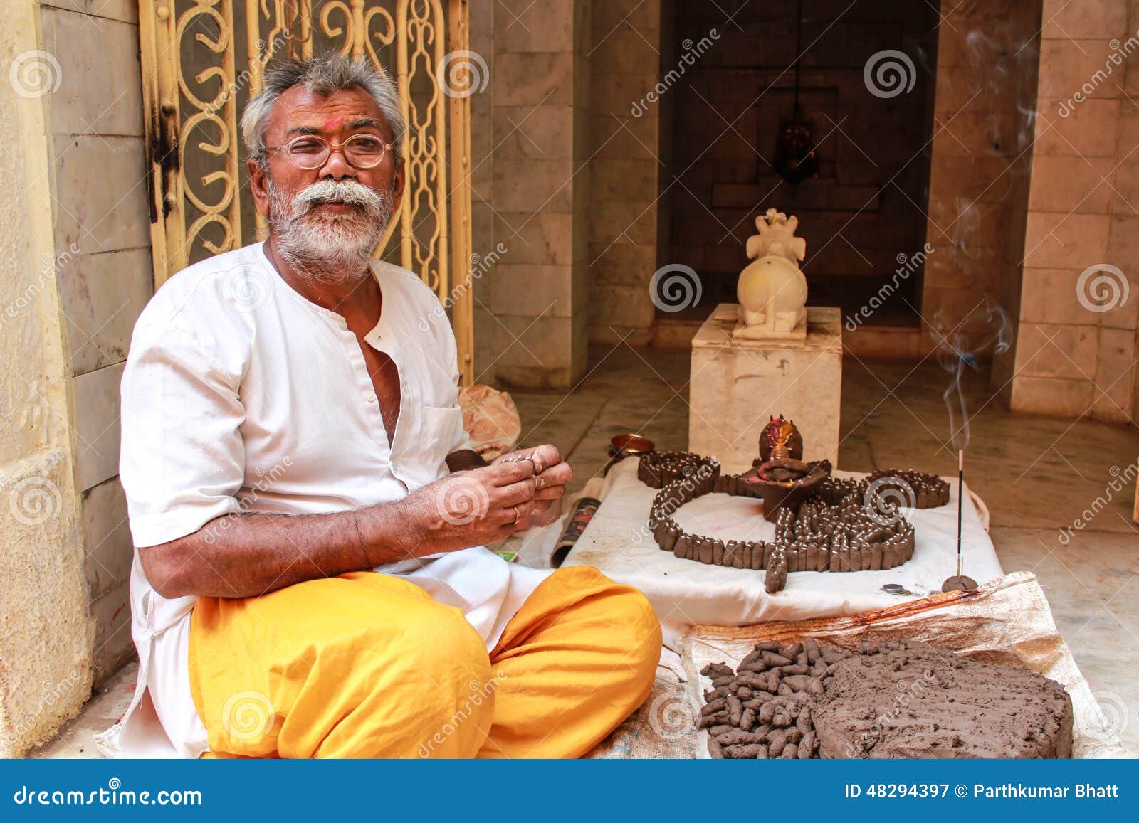The Priest Making Ceremony In Hare Krishna Temple Editorial Image ...