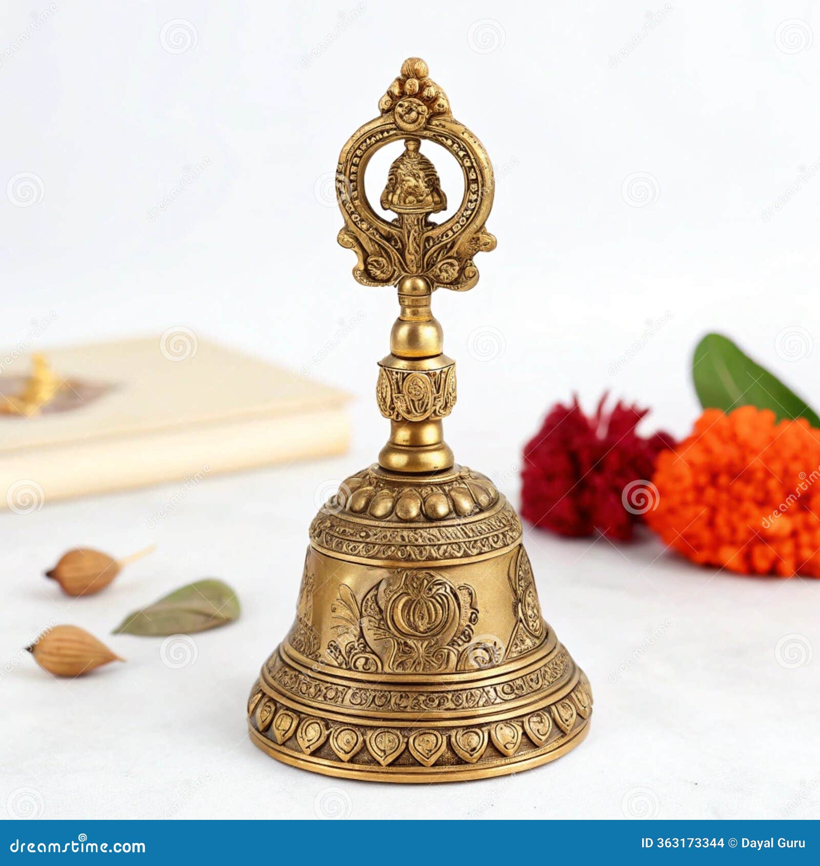 Hindu Puja Bell Hinduism Isolated On White Royalty-Free Stock Image ...