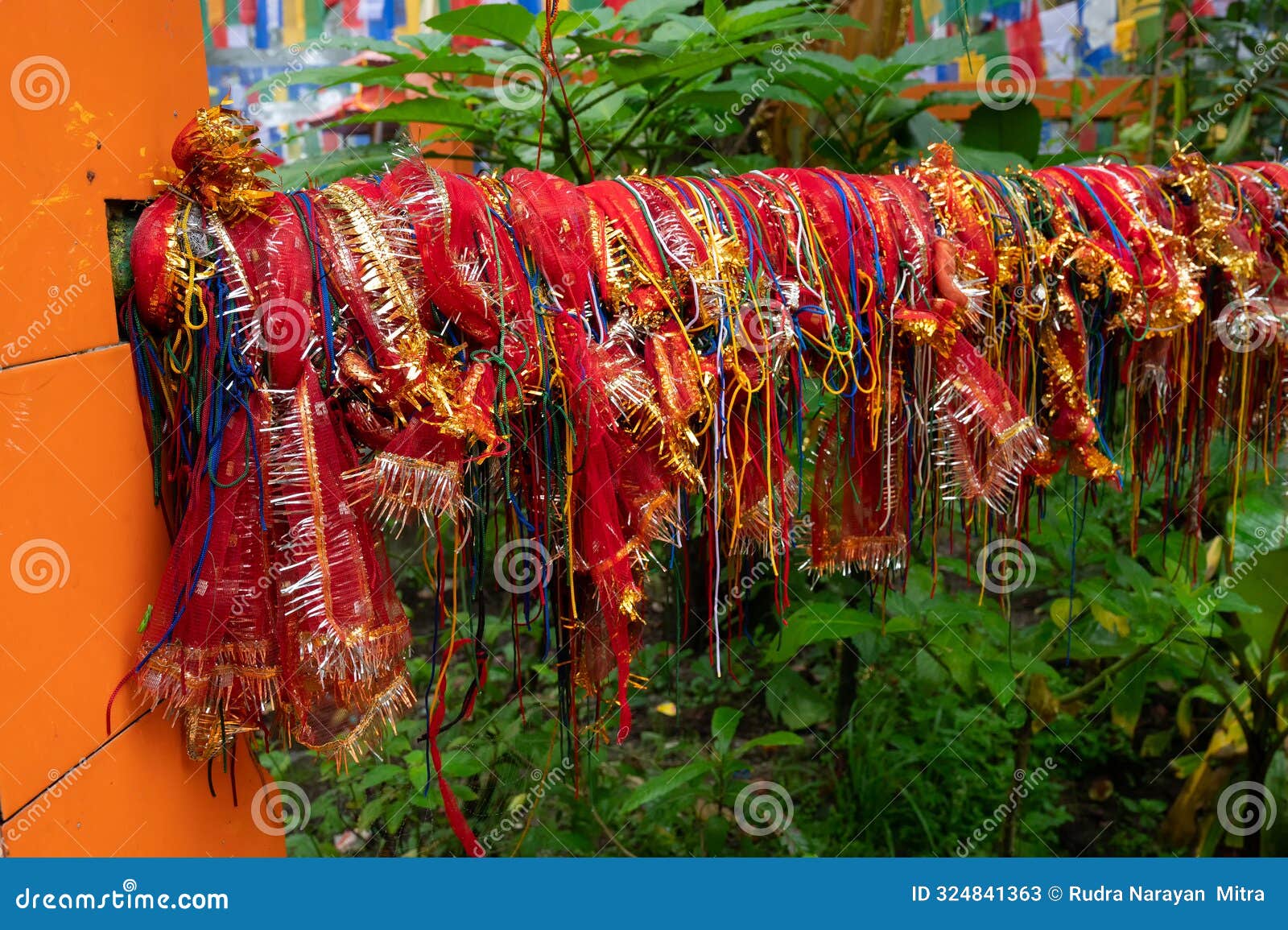Hindu Religious Threads with Wishes of Devotees and Buddhist Religious ...