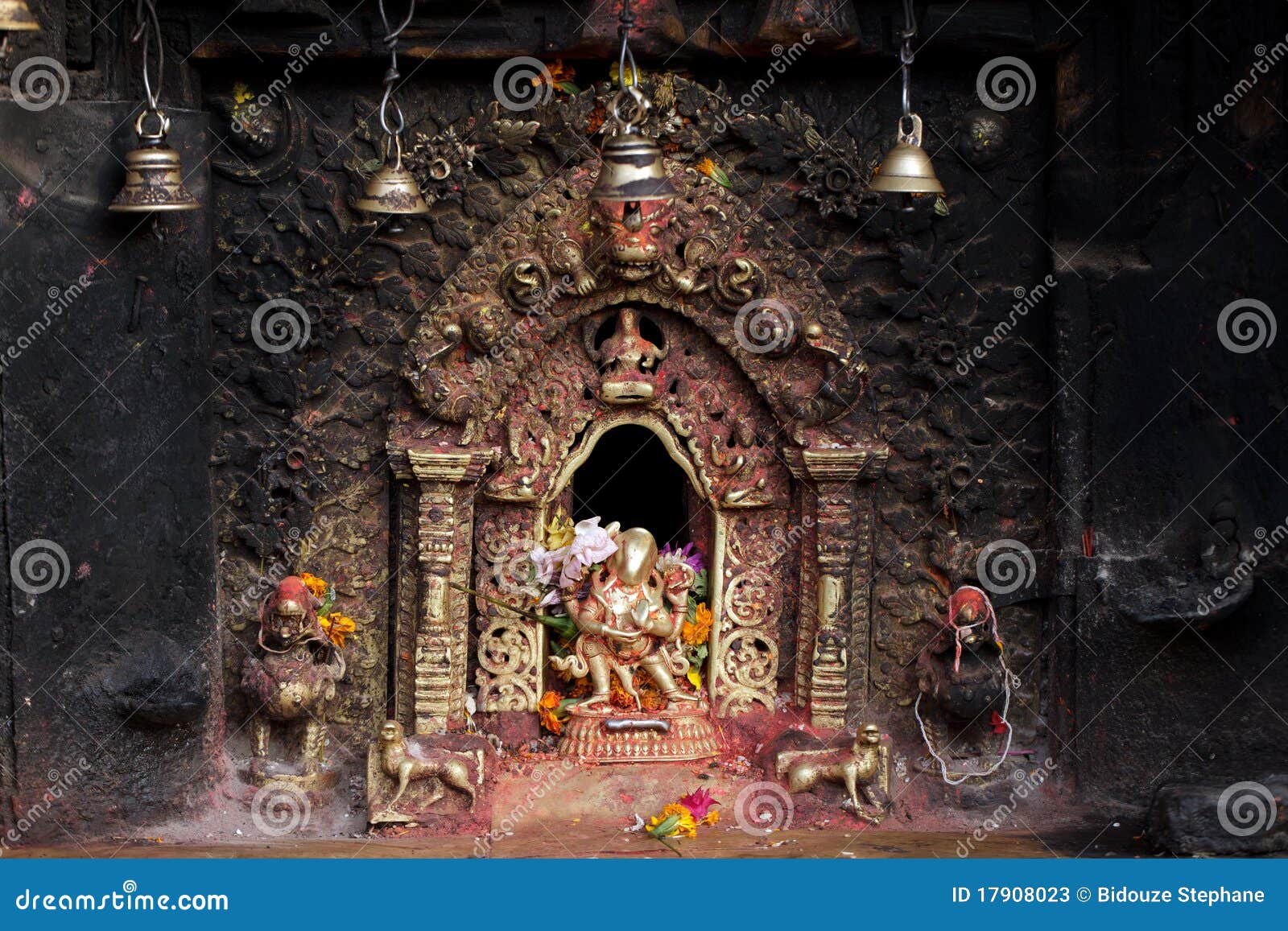 Hindu sacred altar stock image. Image of metal, culture - 17908023