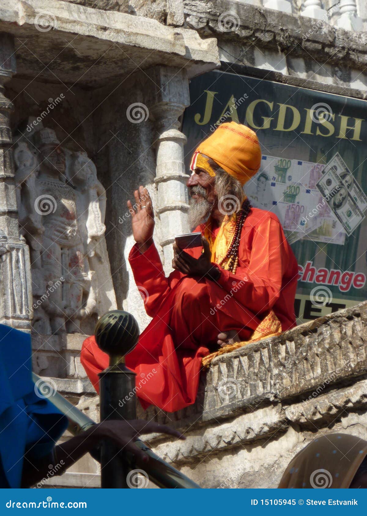 Hindu Sadhu Gives Blessings Editorial Image - Image of holy, religion ...
